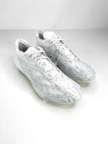 Adidas Adizero Football Cleats Mens SZ 10 White Silver Electric Speed ...