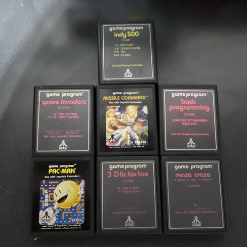 Atari 2600 Game Lot Pac-Man Maze Craze Indy 500 Space Invaders Missile Command | eBay