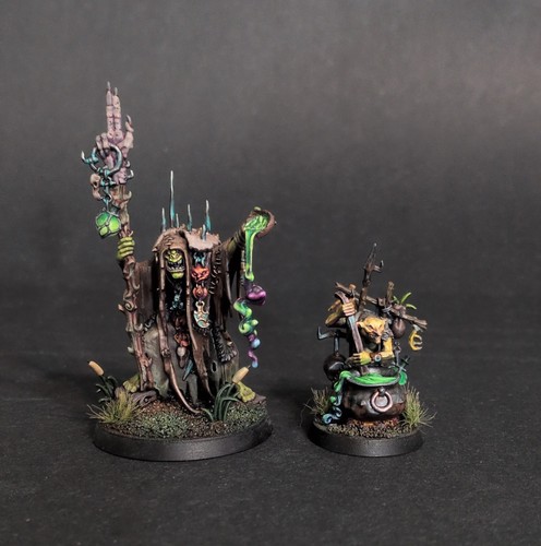 Age Of Sigmar - Orruk Warclans - Swampcalla Shaman & Potgrot - Painted ...