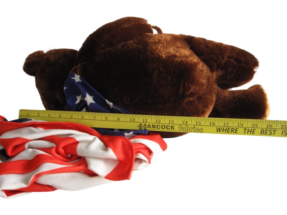 Trumpy Bear w American Flag Cape Plush Stuffed Patriotic MAGA Donald ...