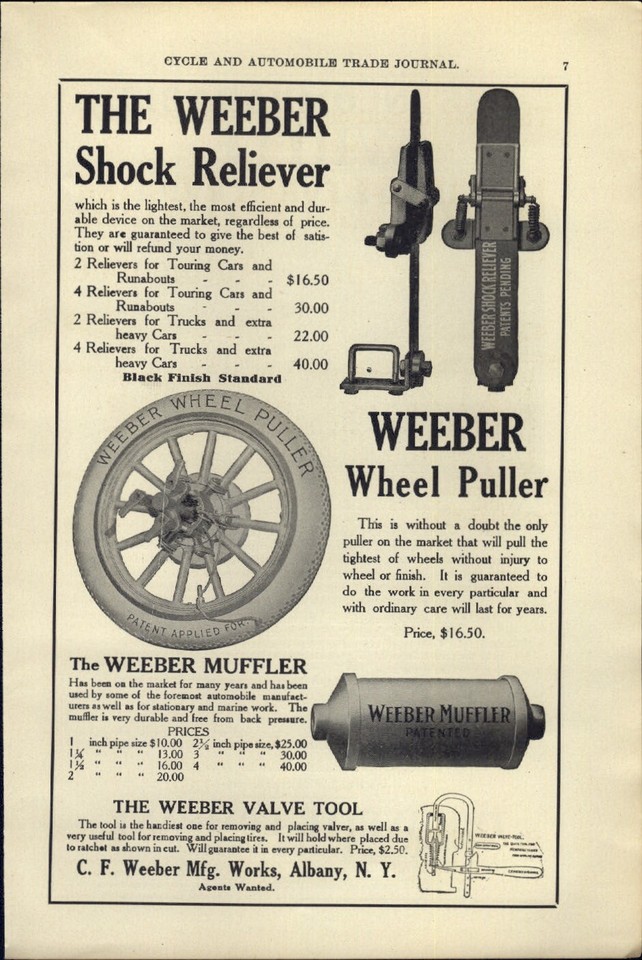 1908 PAPER AD CAR AUTO White Automobile Cleveland OH Weeber Shock ...