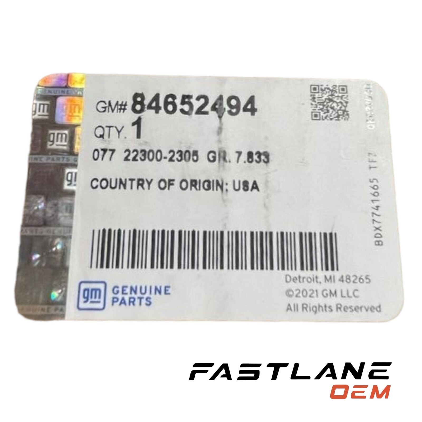 2019-2022 Chevrolet Silverado Active Air Shutter | 84652494 | Genuine ...