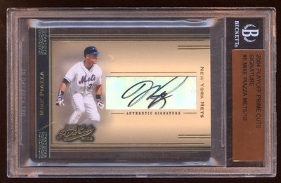 MIKE PIAZZA 2004 PRIME SIGNATURES GOLD AUTO #D 08/10 SUPER RARE ...