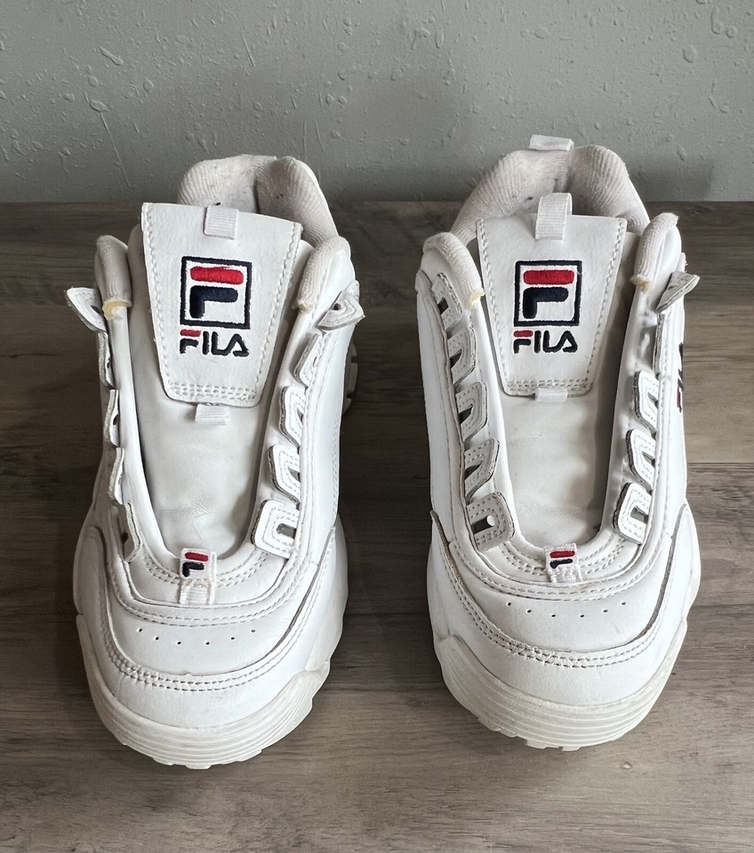 Fila Disrupter II Premium Womens Shoes Size 6.5 Chunky White Platform ...