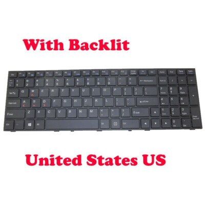 Keyboard For CLEVO P650 MP-13H83USJ430B4 6-80-P6500-013-1HA P671SE ...