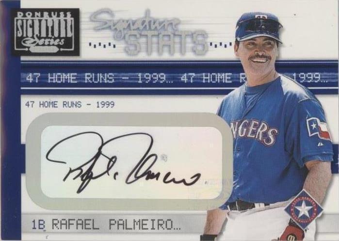 2001 Donruss Signature Series - Signature Stats Rafael Palmeiro /47 (AU ...