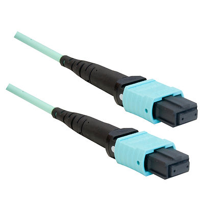 30M 12 STRAND MTP MPO OM3 50u 50/125 MICRON FIBER OPTIC PATCH CABLE ...