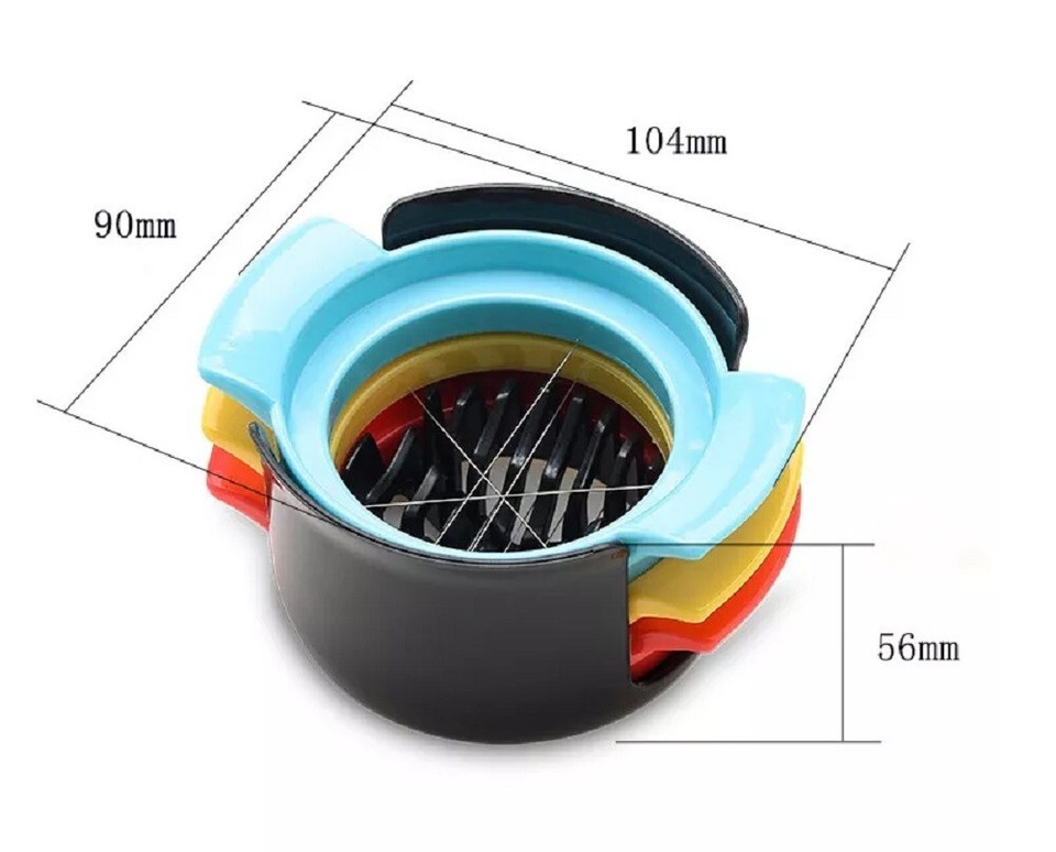 3-in-1 Egg Slicer Cutter & Strawberry Divider – Boiled Egg Slicing ...