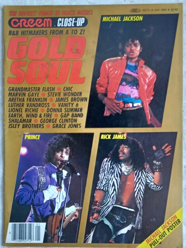 CREEM Close-Up Gold Soul Jan 1984 Prince Rick James Michael Jackson EX ...