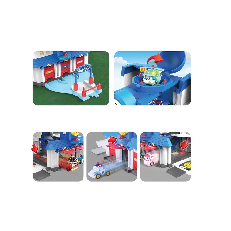 Robocar Poli Open Rescue Center Station Play Toy Set Kids with Jin ...