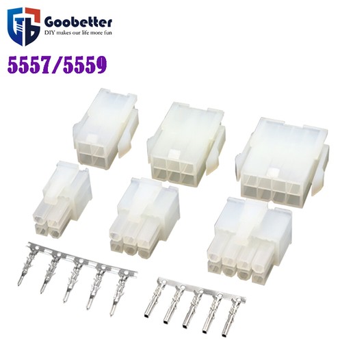 2-24 Pin Molex Mini-Fit Jr 5557/5559 4.2mm Connector Kits (Plug+Socket ...