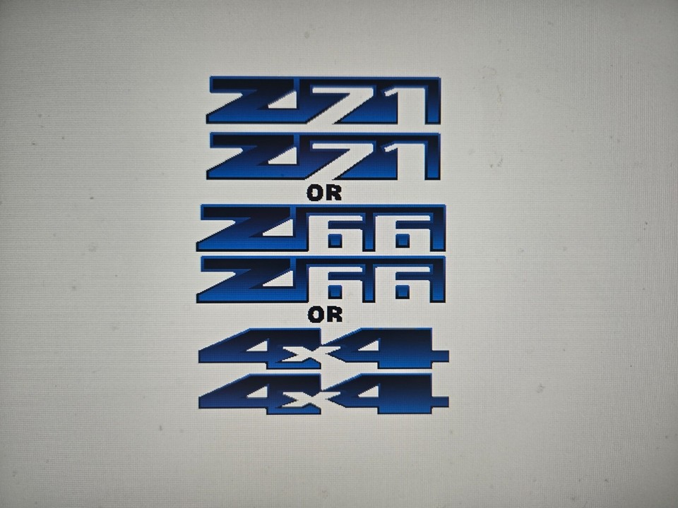 Z66 or Z71 or 4x4 Decal Sticker fits CHEVY AVALANCHE or OTHER (Single ...