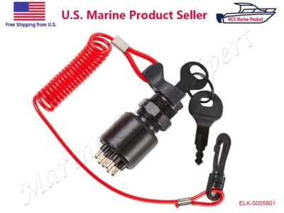 Johnson OMC BRP Evinrude Ignition Key Switch Lanyard 5005801 175974 ...