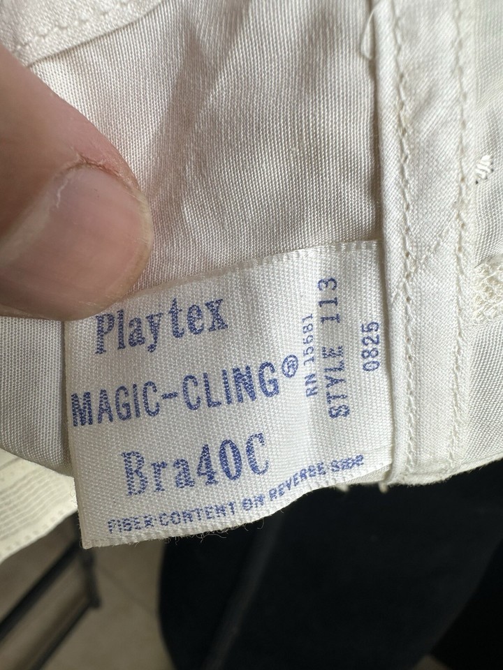 Playtex Magic Cling Bra 1960s Vintage NIB 40 C White Style 113 | eBay