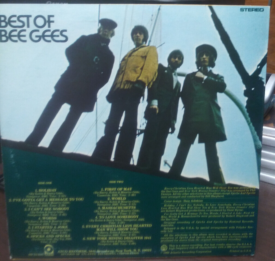 BEST OF THE BEE GEES LP SD 33-292 Includes Rare Sticker on Cover (Vinyl ...