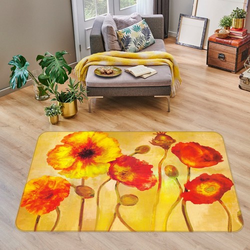 3D Vintage Red Poppies NAO4830 Game Rug Mat Elegant Photo Carpet Mat ...