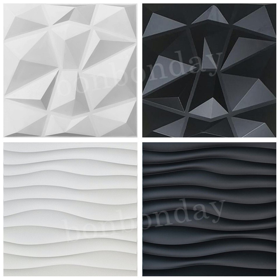 60X Modern Decorative Wall Panel 3D Effect Wall Decor PVC Panels ...