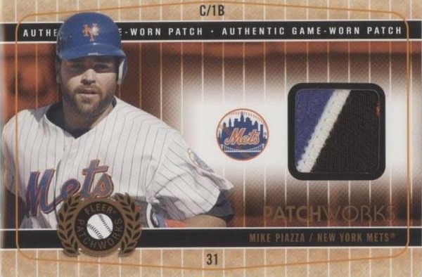 2005 Fleer Patchworks - Patchworks Die-Cut Patches #PW-MIKE Mike Piazza ...