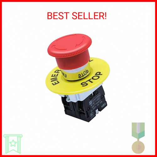 22mm Emergency Stop Push Button Switch Red Mushroom Equipment e Stop ...