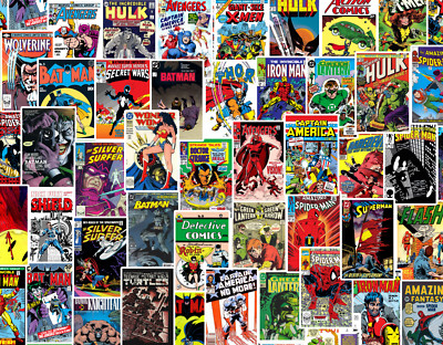 25/50 Comic Book Cover Sticker Pack - Matte Vinyl - Batman Spiderman | eBay