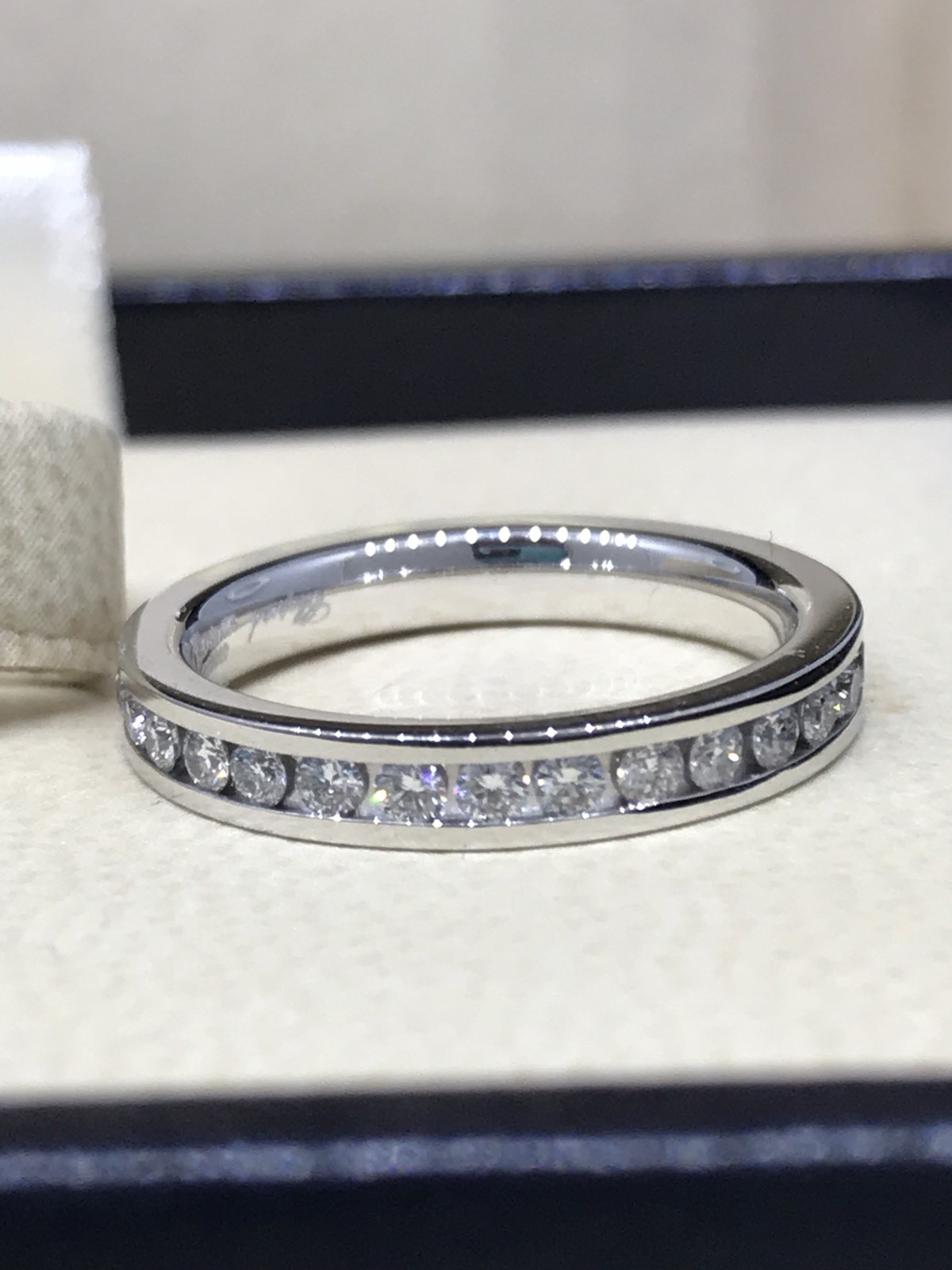 CHOPARD PLATINUM FULL DIAMOND WEDDING BAND RING 82/7451 NEW WITH BOX ...