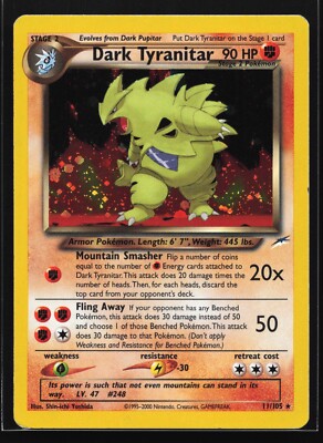 Pokemon Dark Tyranitar 11/105 WotC Neo Destiny Unlimited Holo Rare | eBay