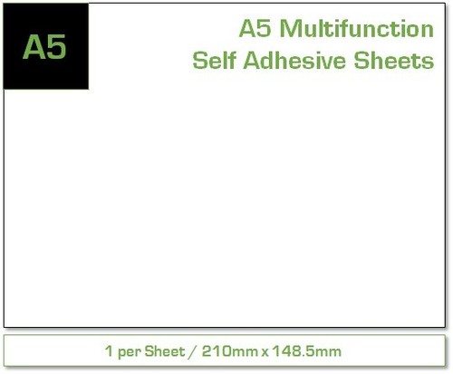 A5 White Self Adhesive Labels. Parcel Labels. A5 Sheets. Free P+P Easy ...