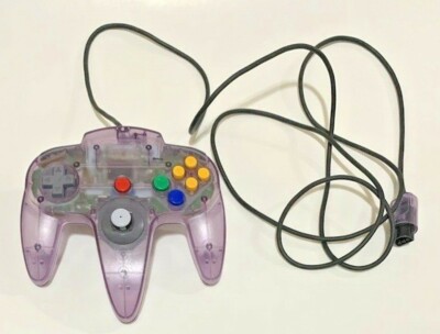 Nintendo 64 Clear Purple Controller N64 Authentic Tight Stick Tested ...