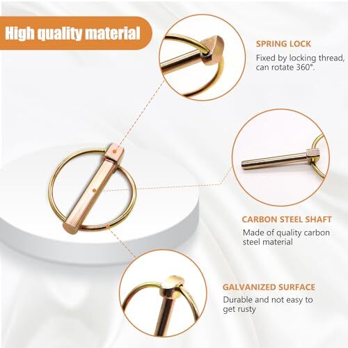 50Pcs Heavy Duty Lynch Pin Assortment Kit Tractor Pins Linch Pins Clips ...