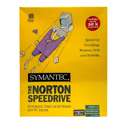 Vintage Norton Speedrive Big Box Software 3.5" Floppy Disks Not For ...