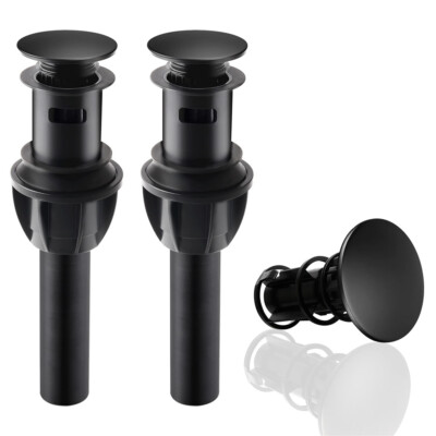 2 Pack Bathroom Sink Pop Up Drain Stopper with Overflow Basin Vessel ...