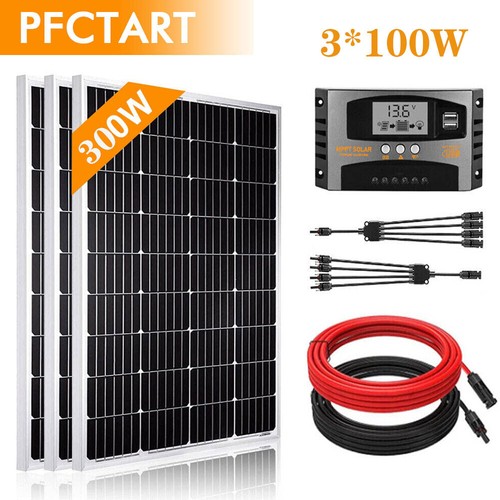 300W Watt Solar Panel Kit 12V Mono Solar Panels RV Marine Home Camping ...