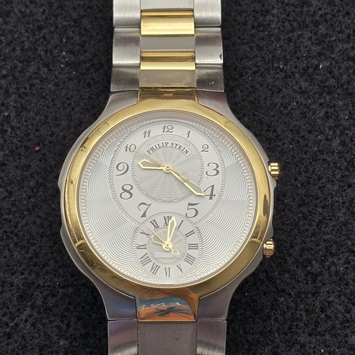 Philip Stein Signature Dial Watch With Dull Time Zone Silver And Gold ...