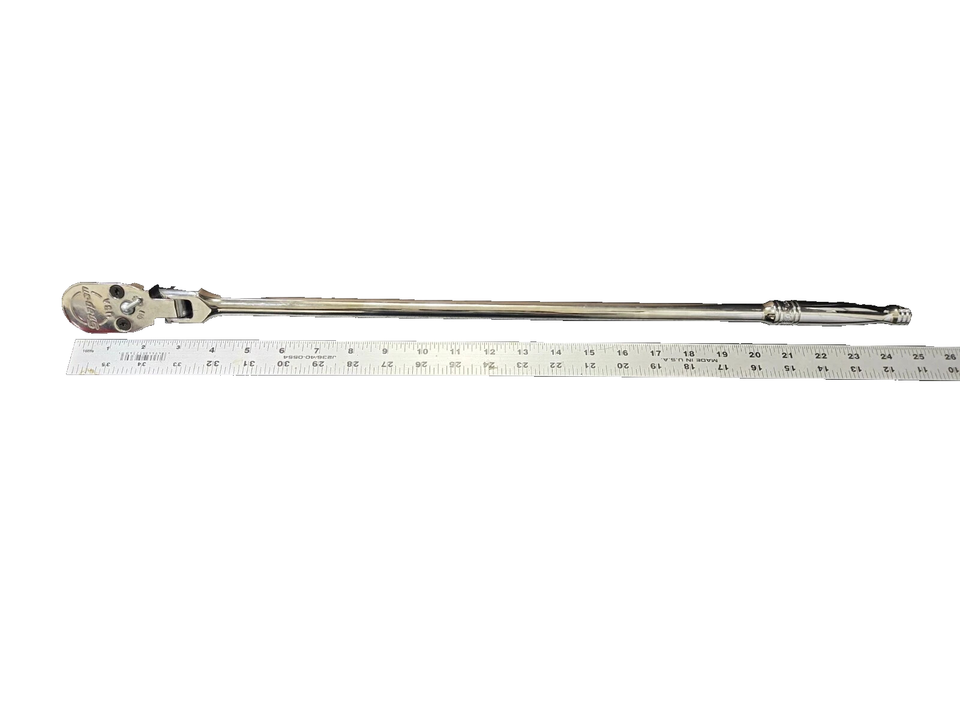 SNAP ON TOOLS USA 1/2” Drive FLEX-HEAD EXTRA LONG Chrome Ratchet SLF80A ...