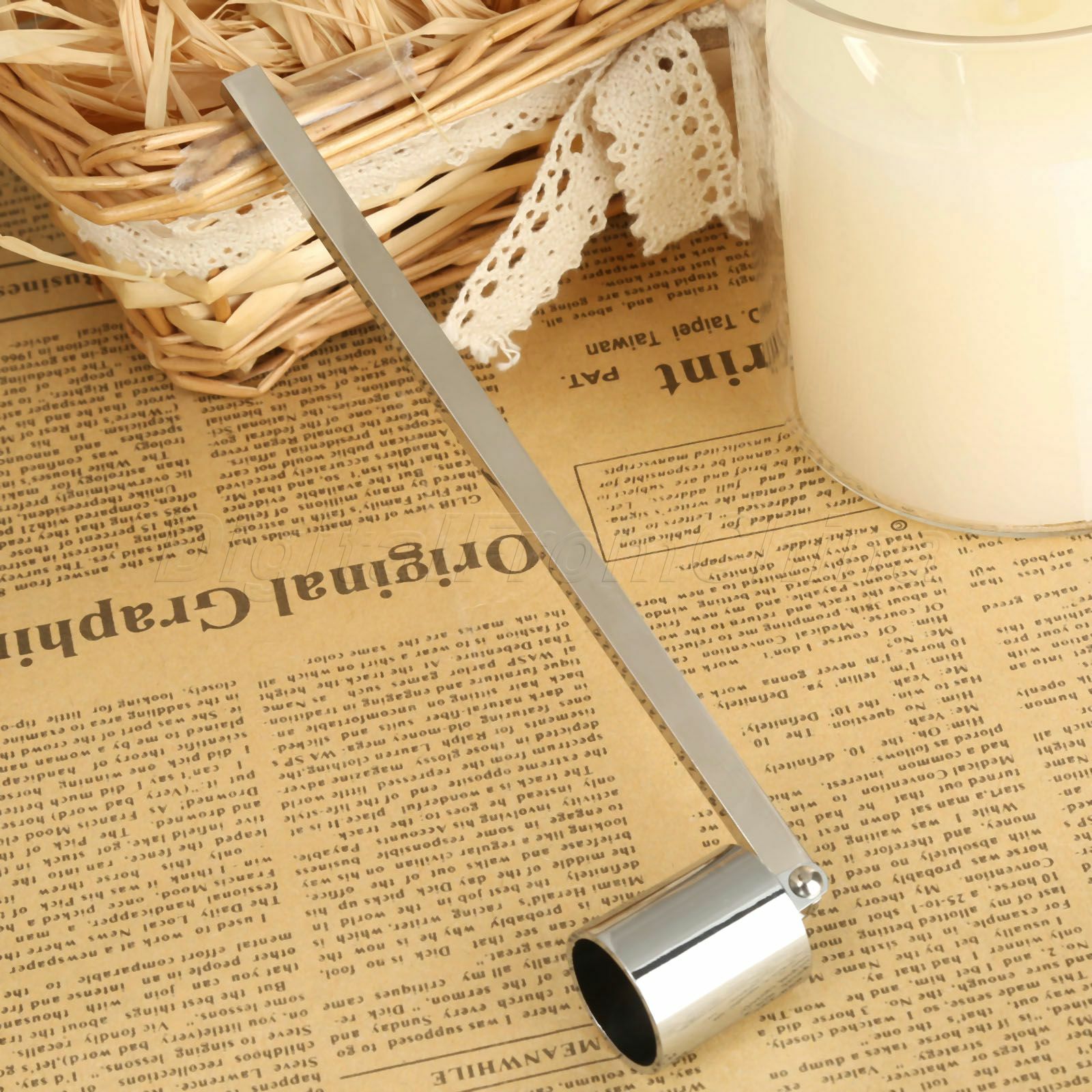 Bell Shaped Stainless Steel Candle Snuff Flamer Long Handle Put Out ...
