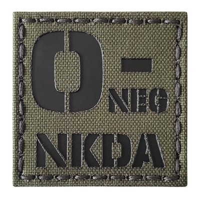 NKDA ONEG blood type o- IR ranger green infrared morale 2x2 laser hook ...