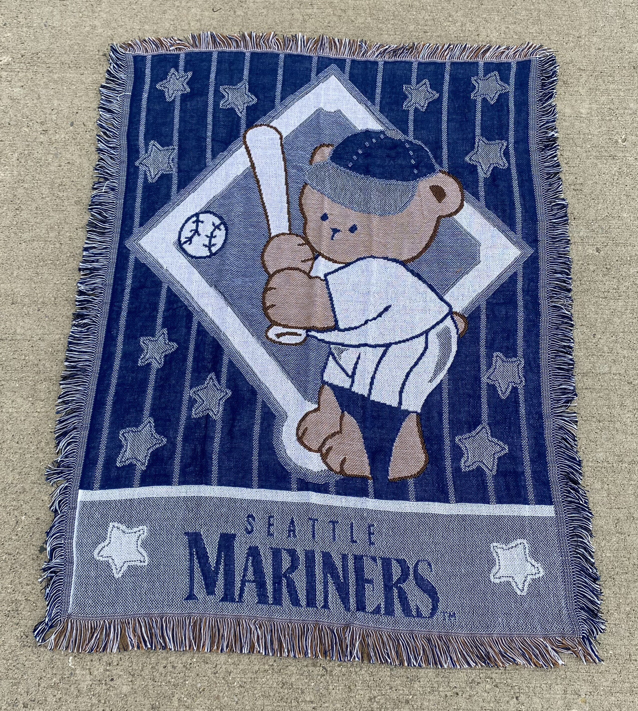 The Northwest MLB Seattle Mariners Cub Bear Player Throw Blanket Youth ...