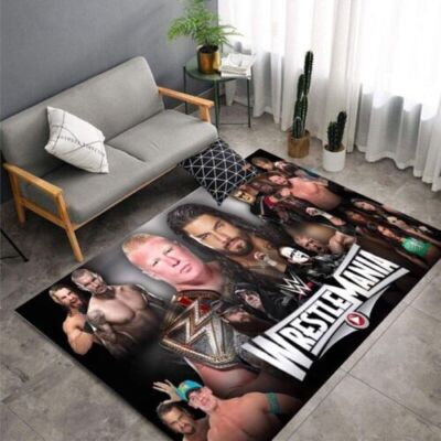 WWE Wrestling Floor Rug Mats Carpet Bedroom Living Room Doormat Decor ...