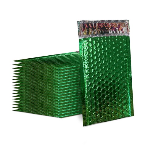 500 #000 Glamor Metallic Green Poly Bubble Mailers Envelopes 4x8 Bags 4 ...