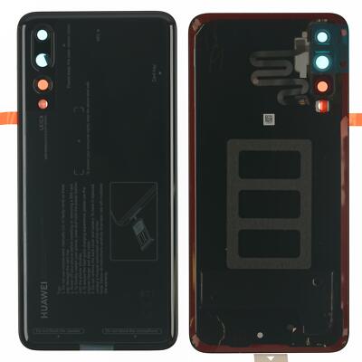 Huawei P20 Pro Back Housing Cover Plate Camera Lens Adhesive Black ...