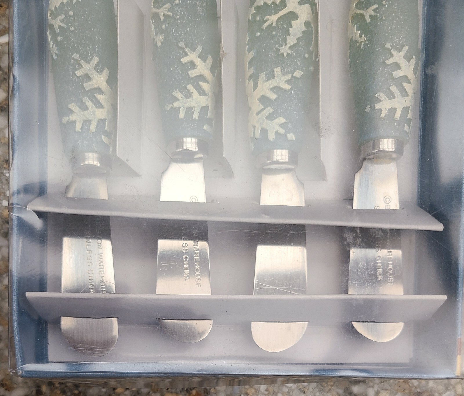 New Vintage Debbie Mumm Snowflake Spreaders Blue White New Farmhouse ...