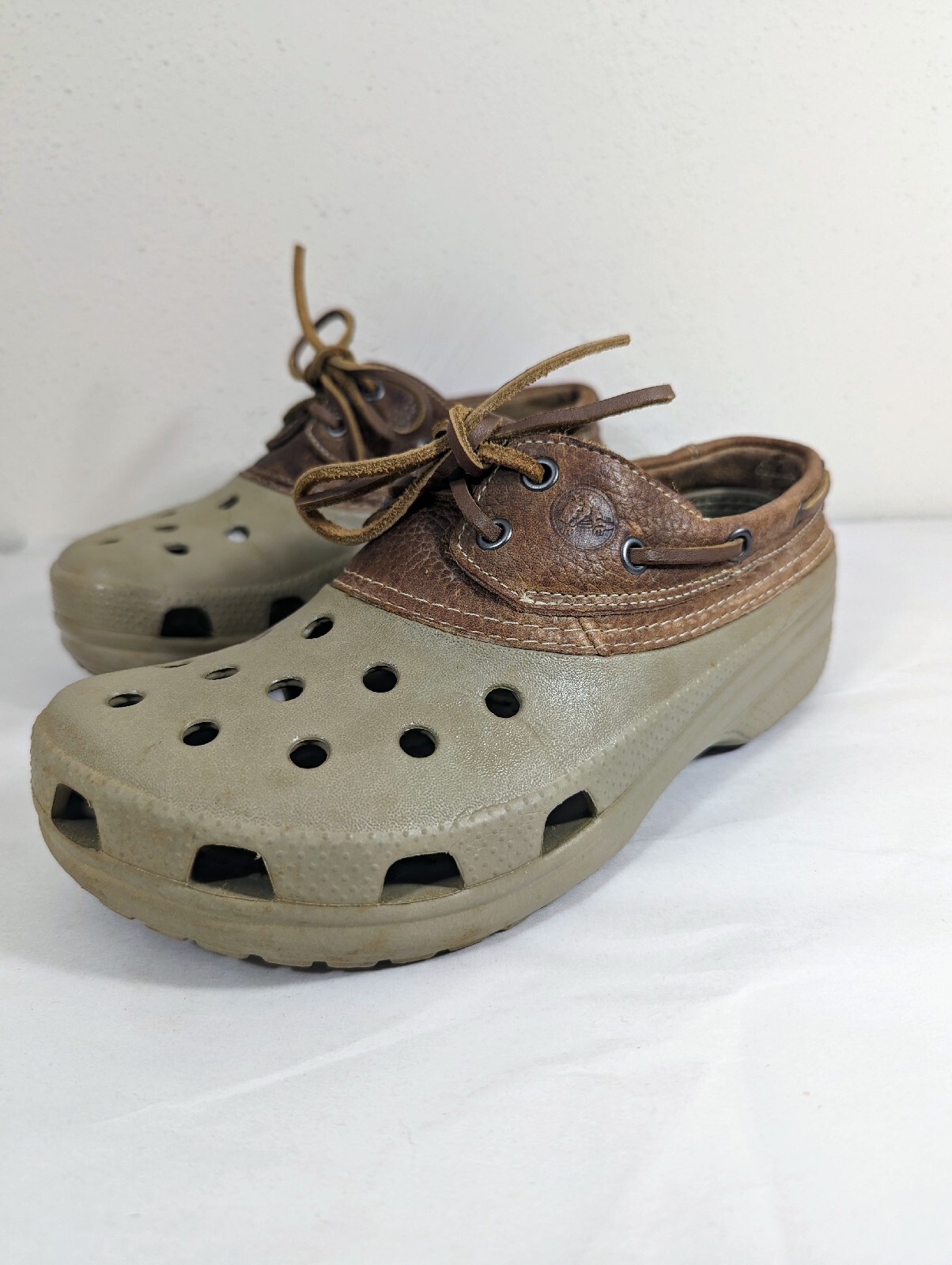 Crocs Shoes Crocs Islander Brown Leather Boat Shoes M… - Gem