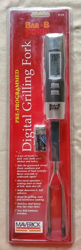 Bar-B Fork Pre-Programmed Digital Grilling Fork w/ Batteries NIP BBQ ...