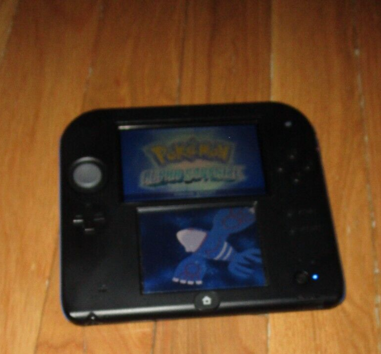 nintendo 2ds console blue bundle +POKEMON ALPHA SAPPHIRE MOON & X & 9 ...