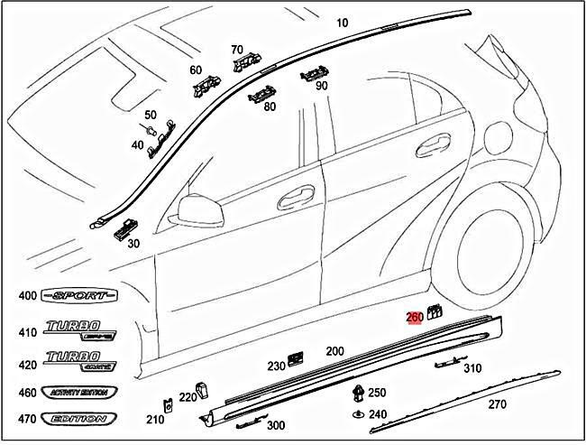 Genuine MERCEDES X222 C117 S212 W176 W212 Mounting clip 0019910371 | eBay