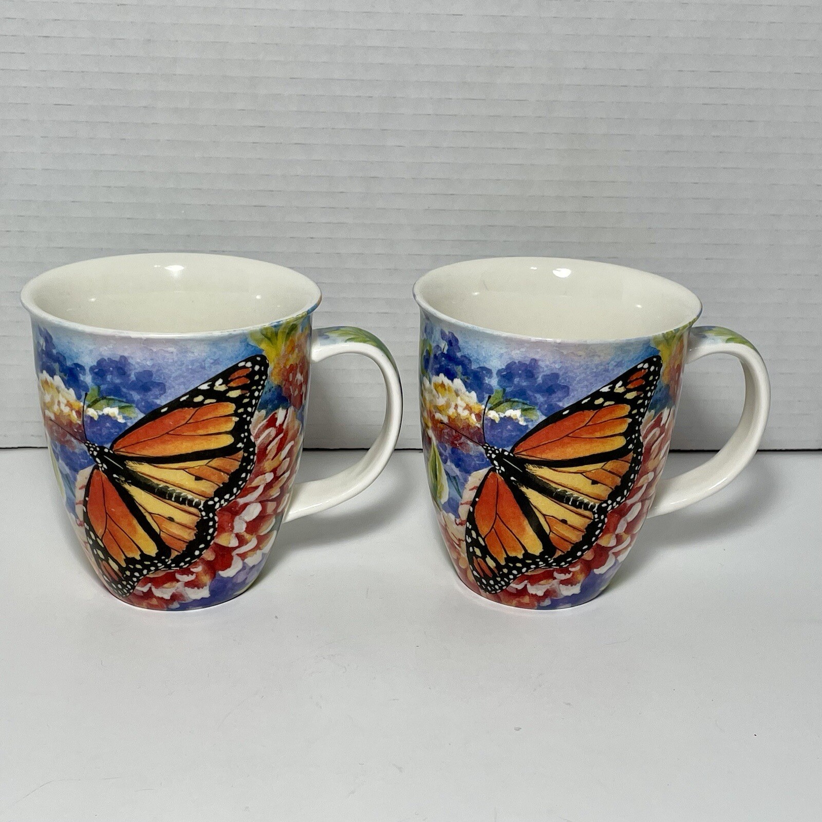 Cape Shore Monarch Butterfly 16 oz Coffee Mugs art by Kathleen Denis set of 2 | eBay