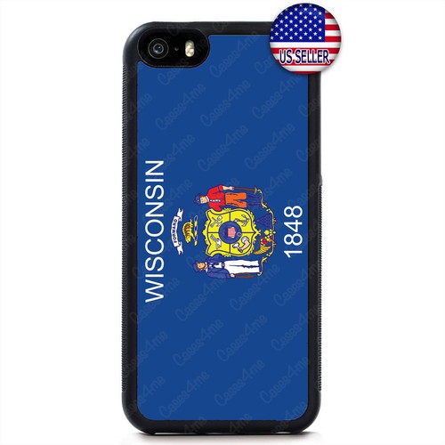 Wisconsin State Flag USA Slim Case Cover iPhone 17 16 15 14 13 12 Pro ...