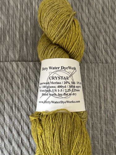 DIRTY WATER DYEWORK Crystal Yarn~ Color#215-02 Burnished Gold ~ 100g ...