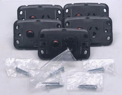 Clipsal SL2015 Single Switch Socket Outlet 10A 250V 30M BLACK NO Cover ...