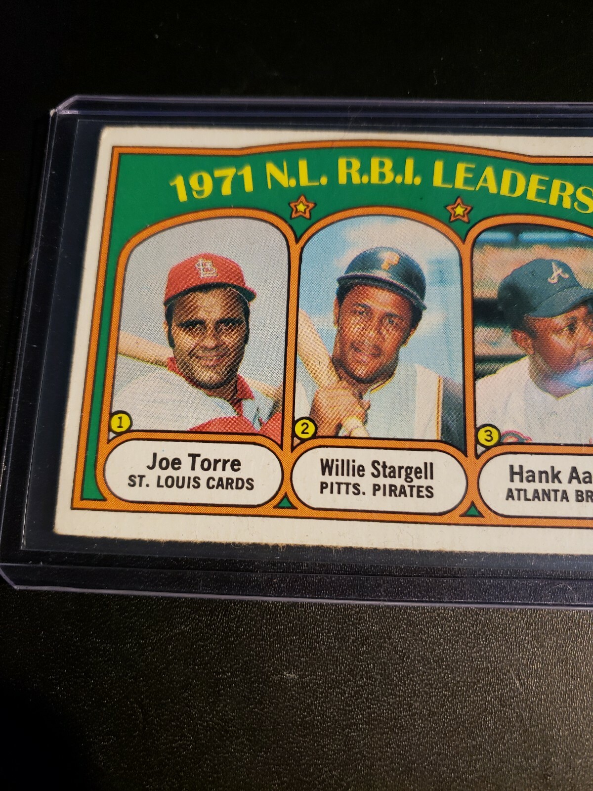 1972 TOPPS #87 1971 NL RBI LEADERS HANK AARON JOE TORRE STARGELL BRAVE ...